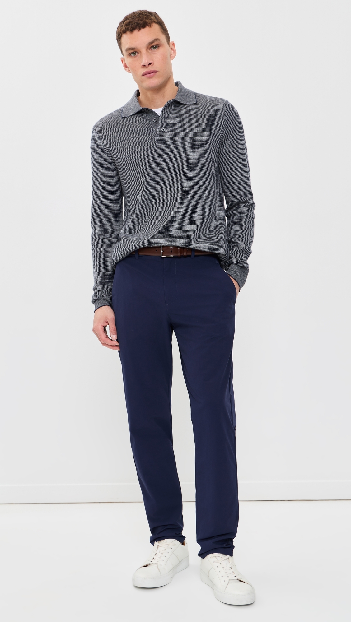 RLX RALPH LAUREN merino coolmax striped polo sweater
